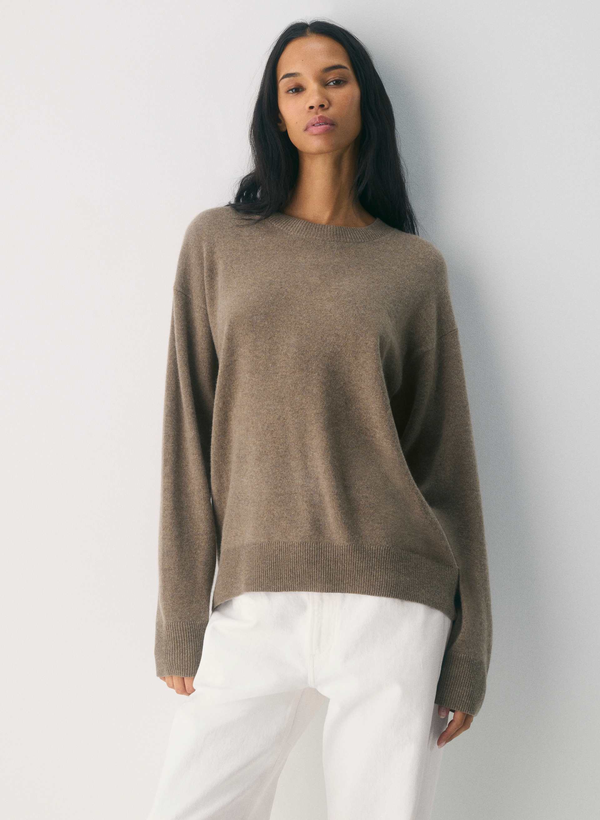 Bare Cashmere Relaxed Crew Sweater | Aritzia CA