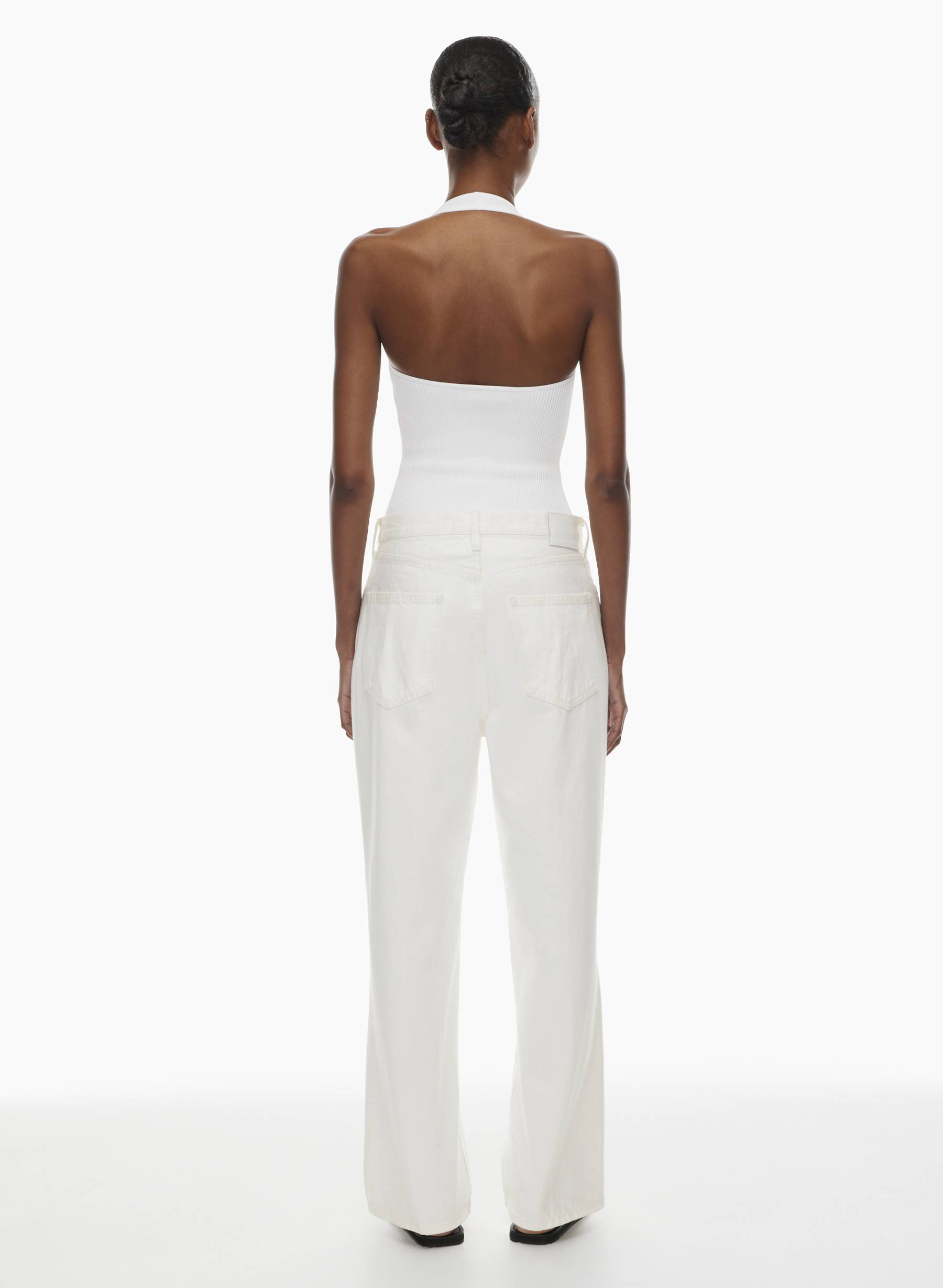 Babaton SCULPT KNIT HIGHLIGHT HALTER TOP | Aritzia US