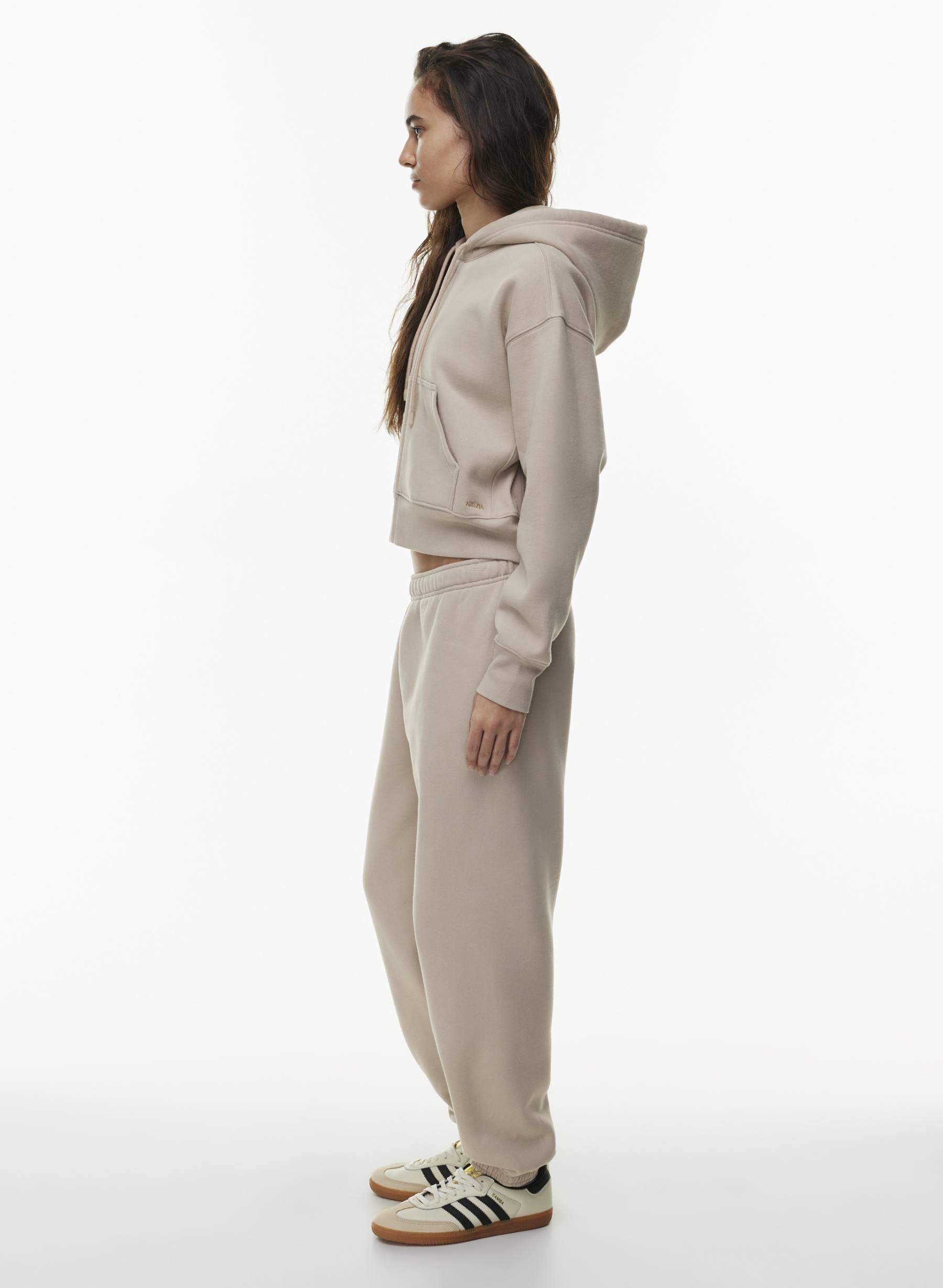 Sweatfleece COZY FLEECE BOYFRIEND BOXY ZIP HOODIE | Aritzia CA