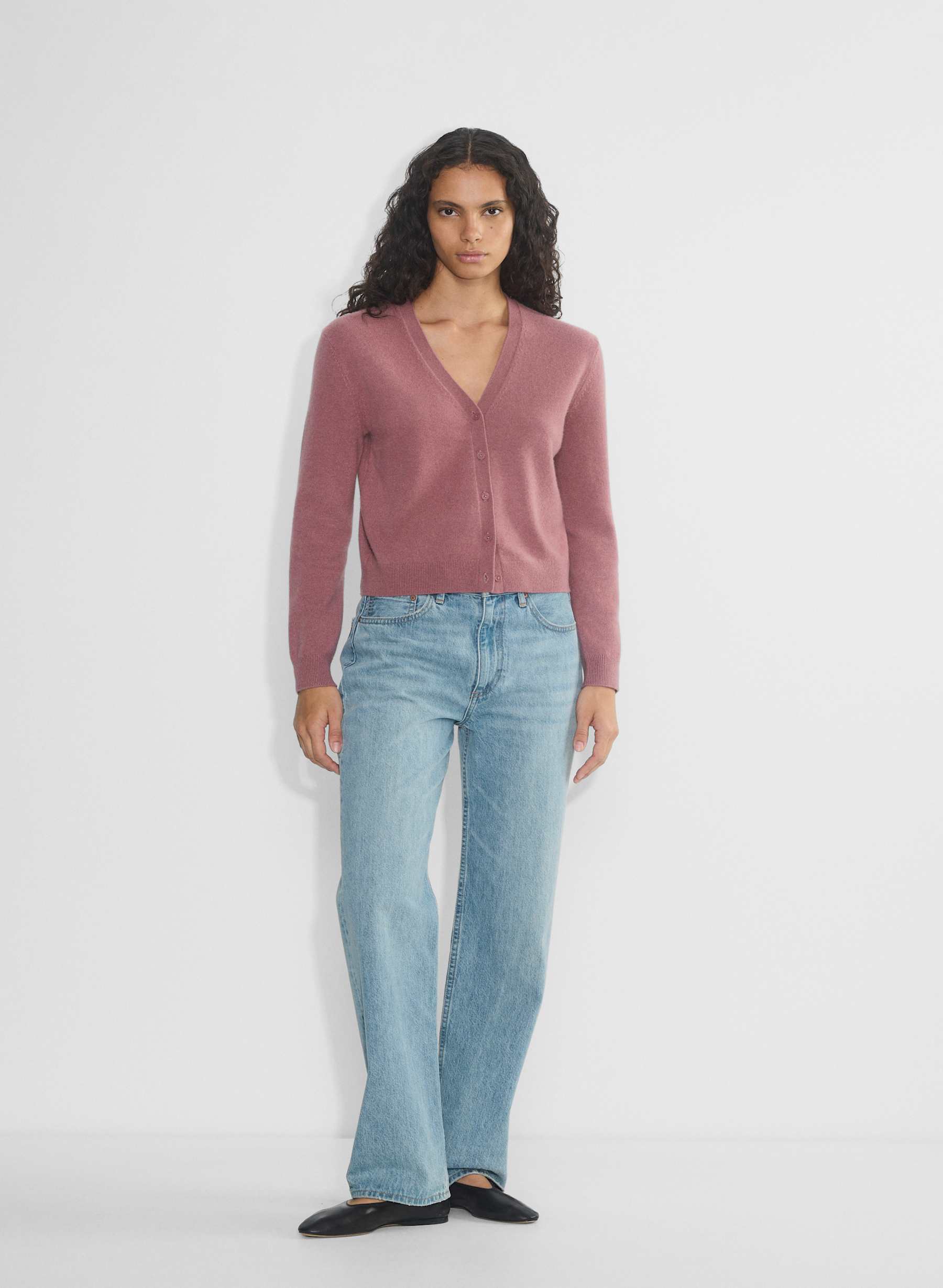 Cashmere BARE CASHMERE V-NECK CARDIGAN | Aritzia US
