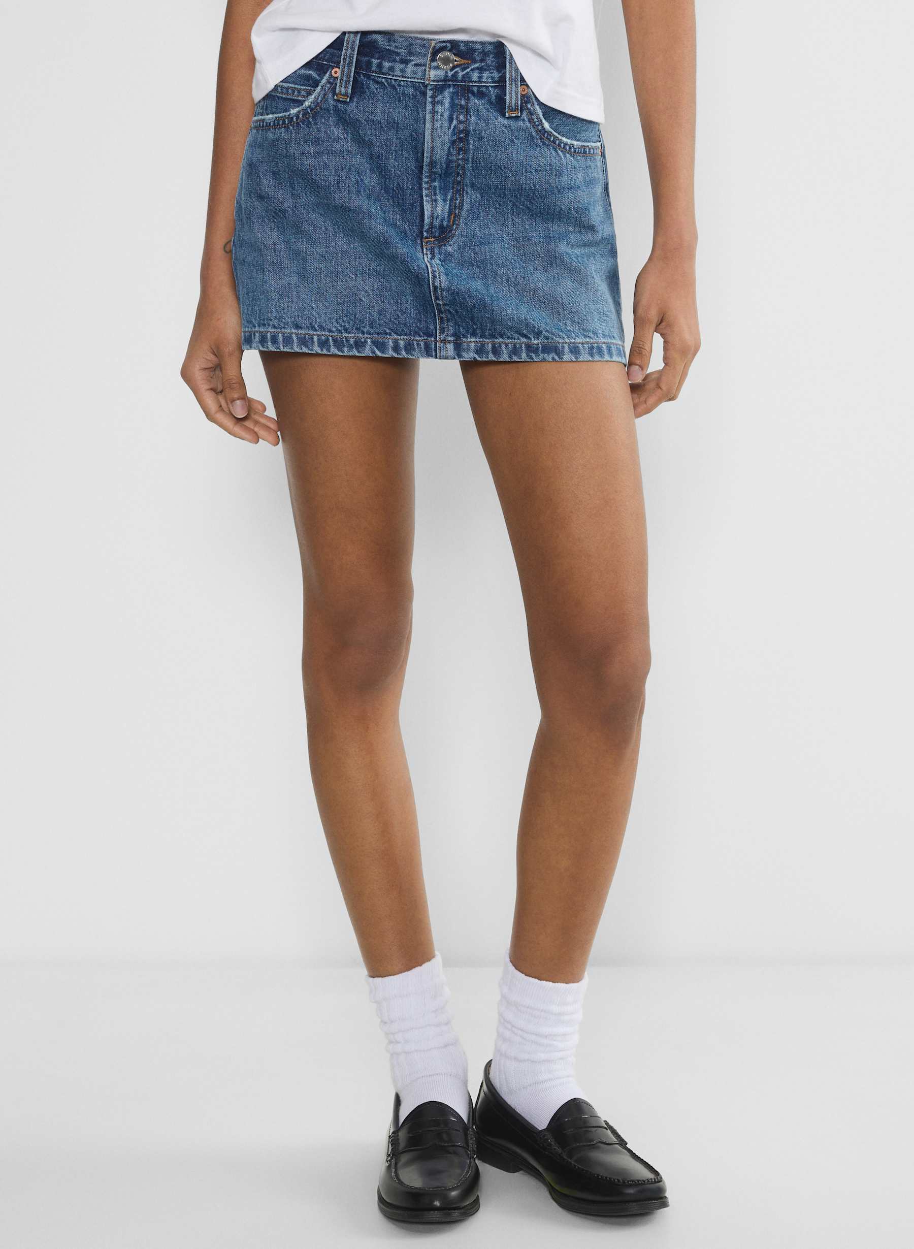 Denim Forum THE ‘90S VINTAGE MICRO DENIM SKIRT | Aritzia CA