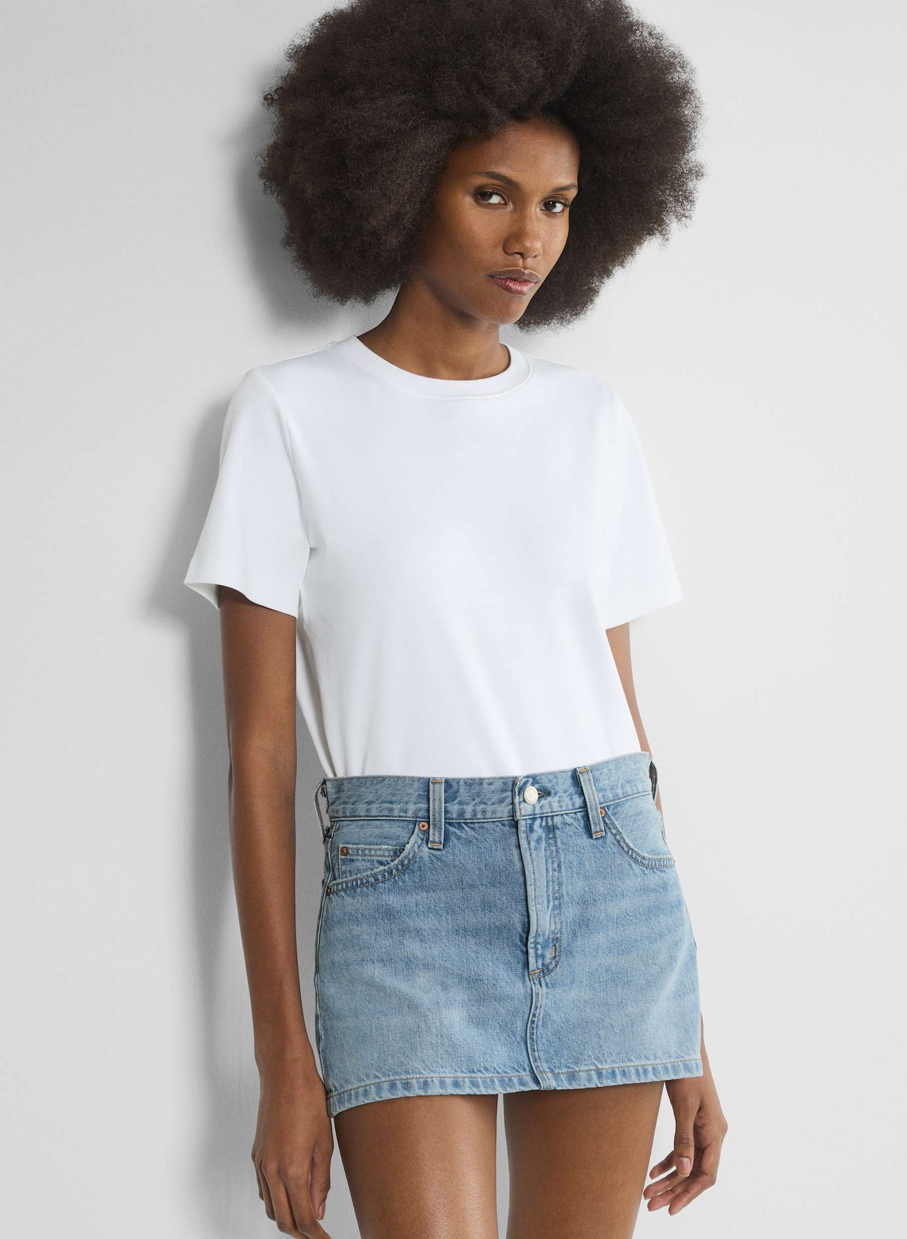Denim Forum THE ‘90S VINTAGE MICRO DENIM SKIRT | Aritzia CA