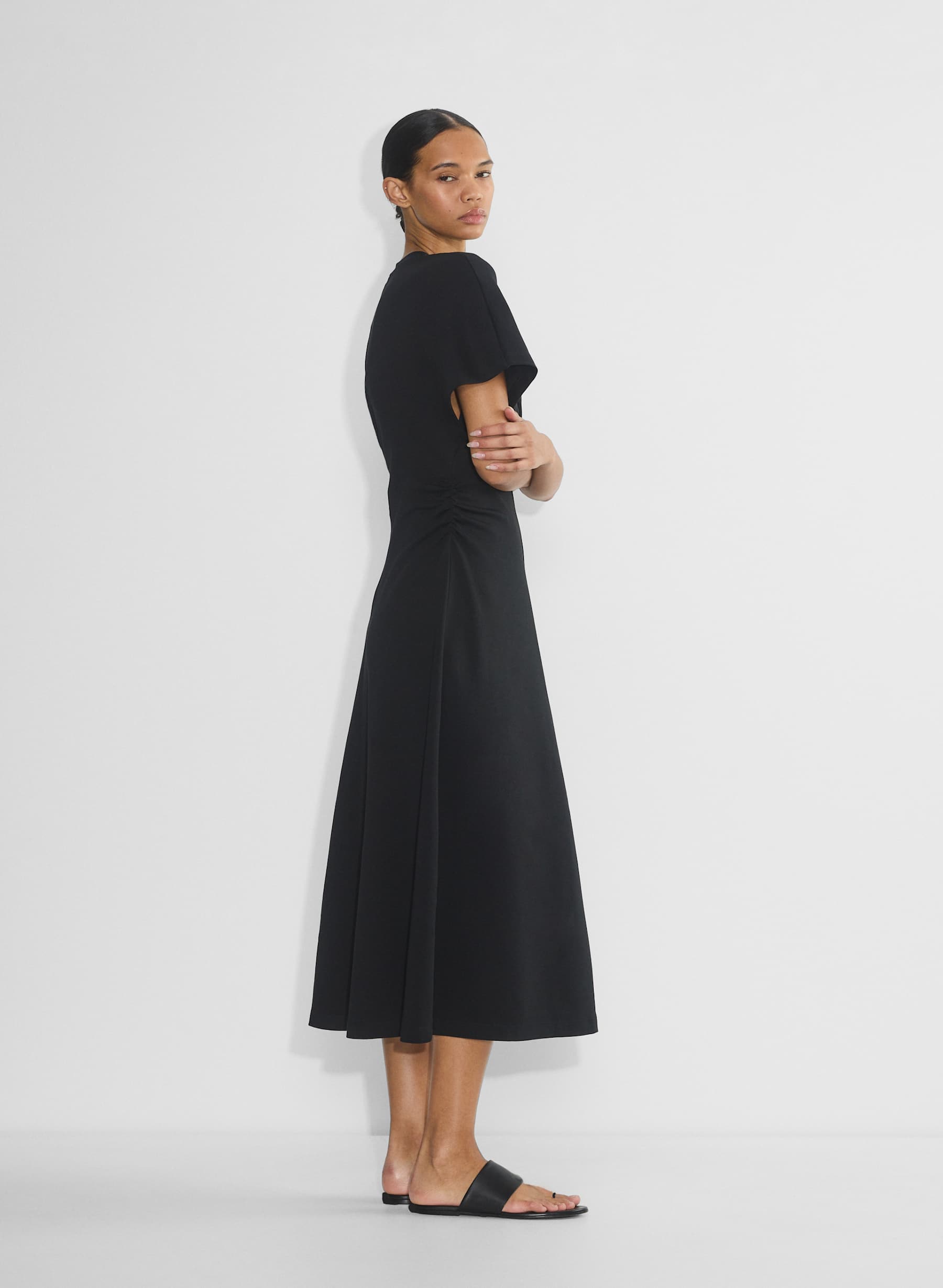 Babaton INTERLOCK COTTON ELEVATOR DRESS | Aritzia US